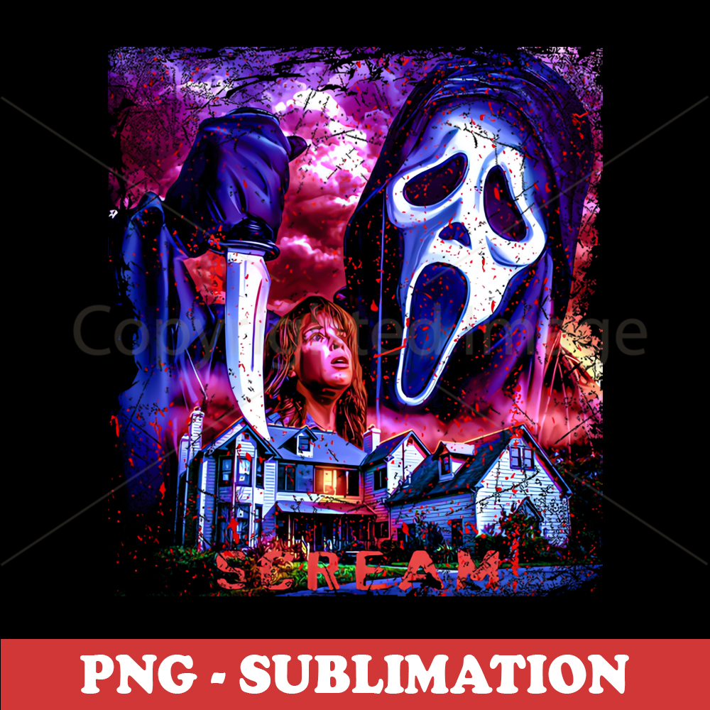 Scream Sublimation PNG - Thrilling Ghostface - Transform You | Inspire ...