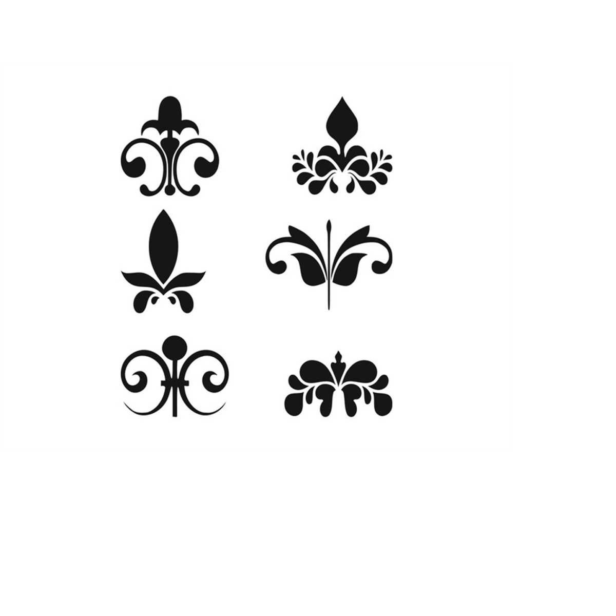 Floral Flourish Svg Flourish Swirl Svg Floral Template Flour - Inspire ...