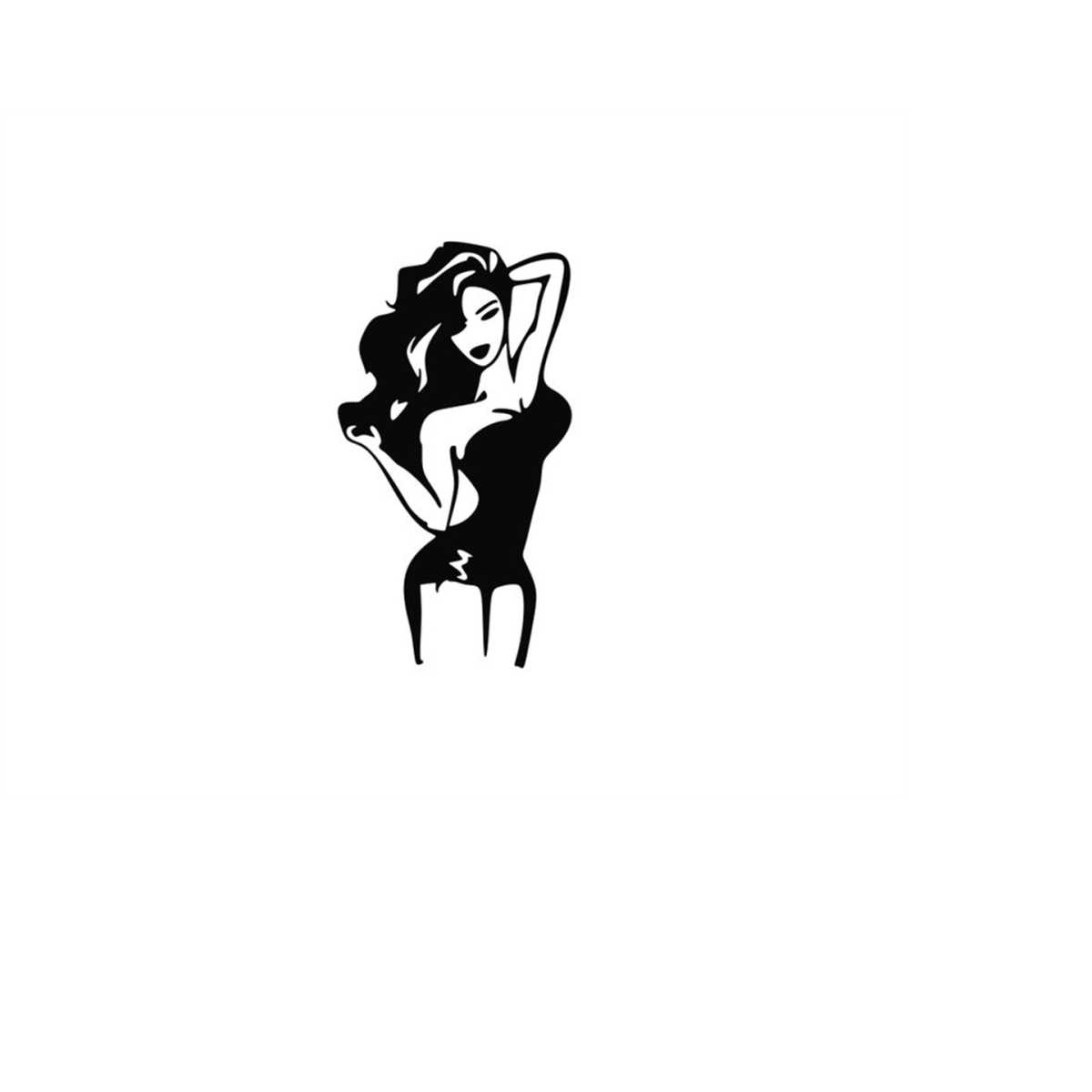 Pin Up 3 Svg Pinup Girl Svg Pinup Silhouette, Vector Lady Pn | Inspire ...