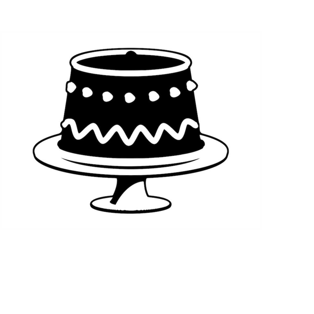 Cake Svg Dessert Silhouette Cutting File Clipart Svg Dxf Png | Inspire ...