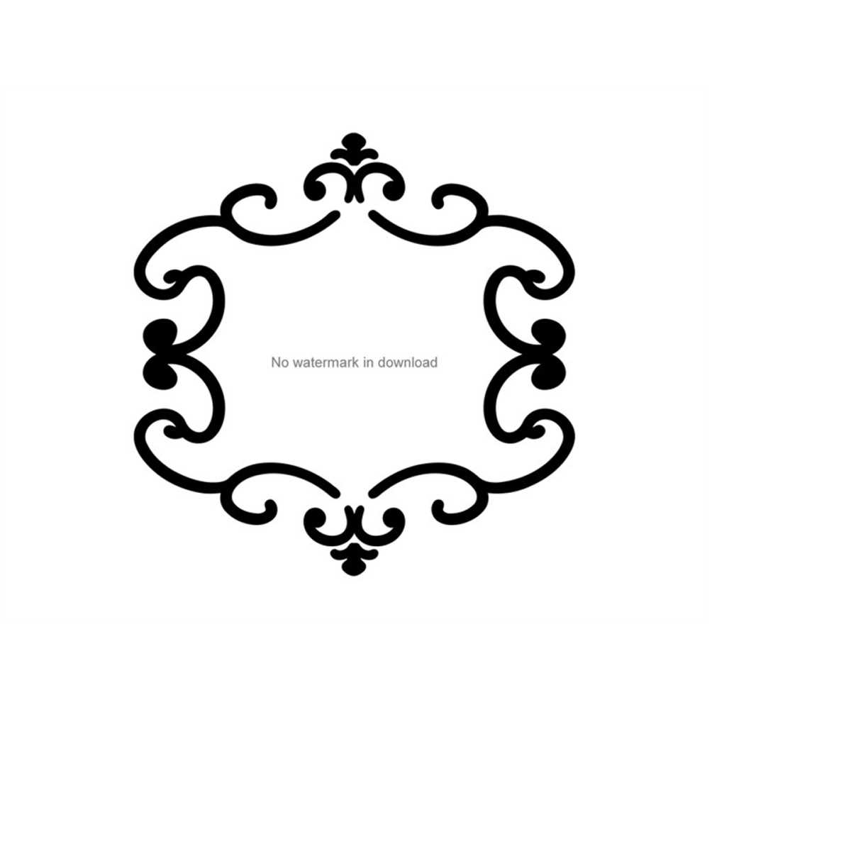 Flourish Frames Clip Art Svg, Decorative Flourish Frames Svg - Inspire ...