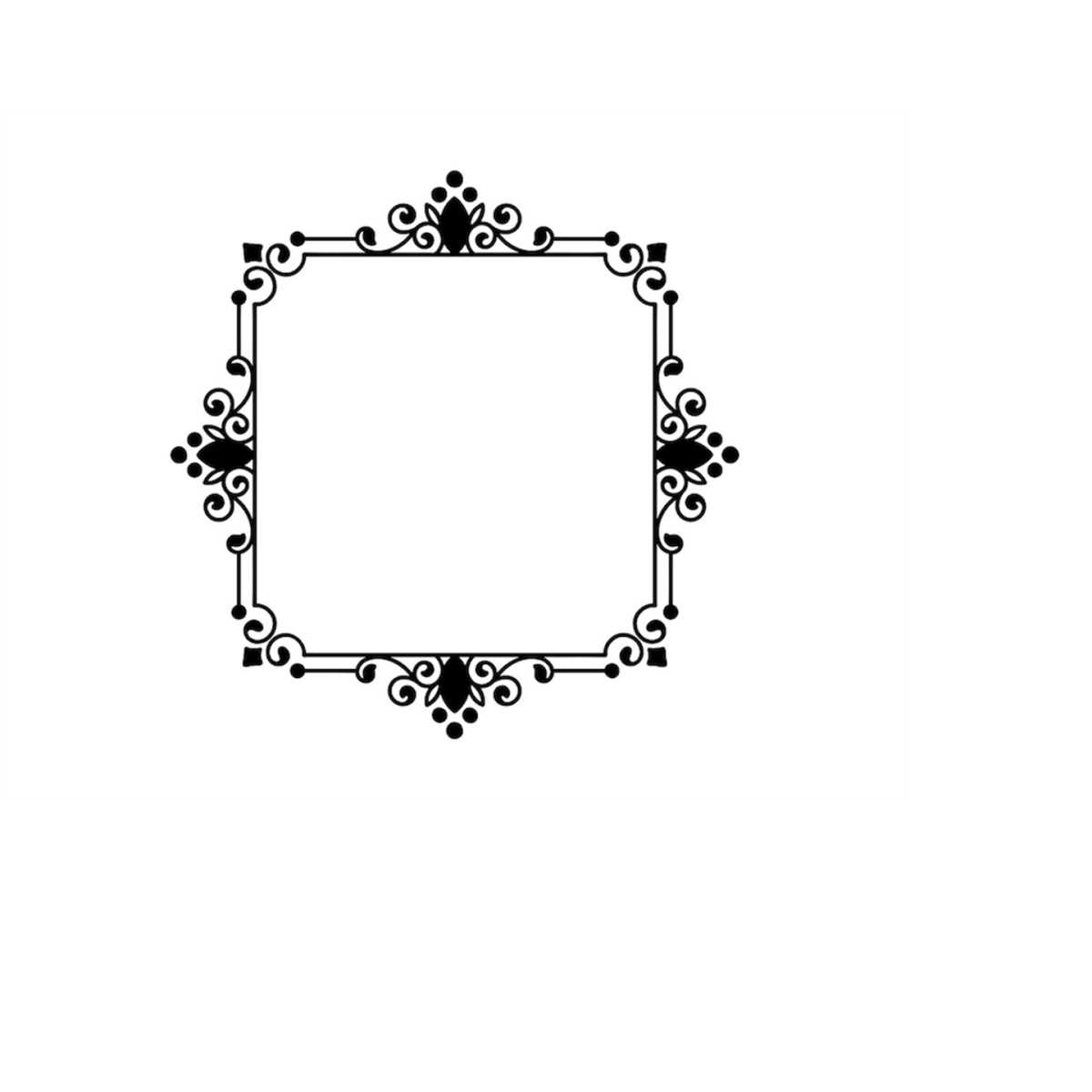 Floral Flourish Svg Frame Swirl Monogram Frame Svg Cutting F - Inspire ...