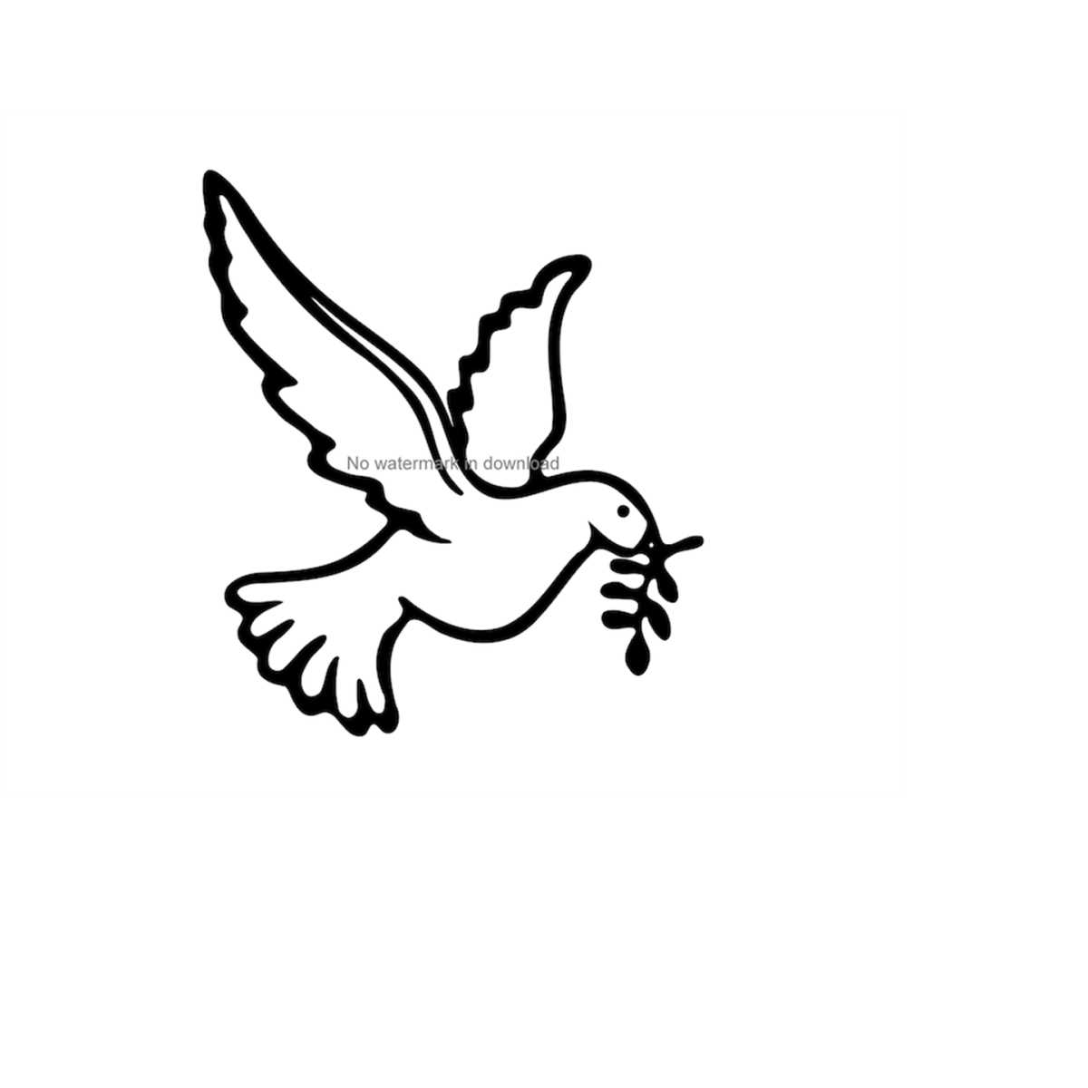 Dove Svg Clip Art, Dove Png, Dove Dxf, Dove Files For Cuttin - Inspire ...