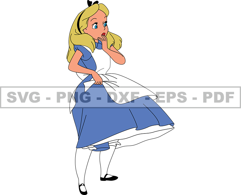Alice in Wonderland Svg, Alice Svg, Cartoon Customs SVG, EPS - Inspire ...