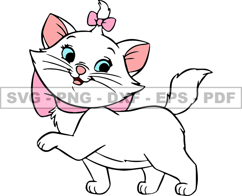 Disney Cat Marie Svg, Kitten Cat Marie Png, Cartoon Customs | Inspire ...