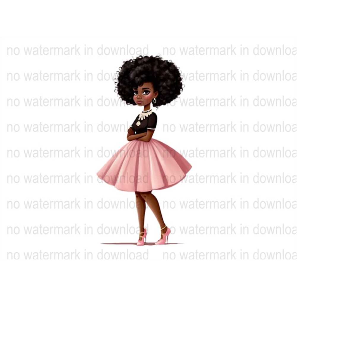 Cote Black Girl Instant Download Printable JPG PDF PNG Digit - Inspire ...