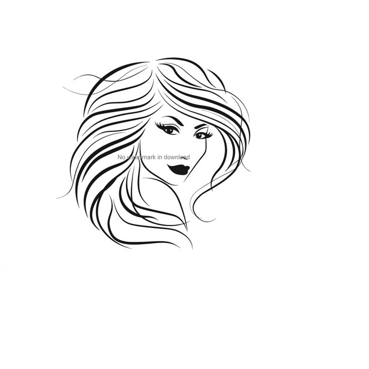 Hair Dxf Clipart, Hair Clipart Svg, Hair Cutting Cut File, H - Inspire ...
