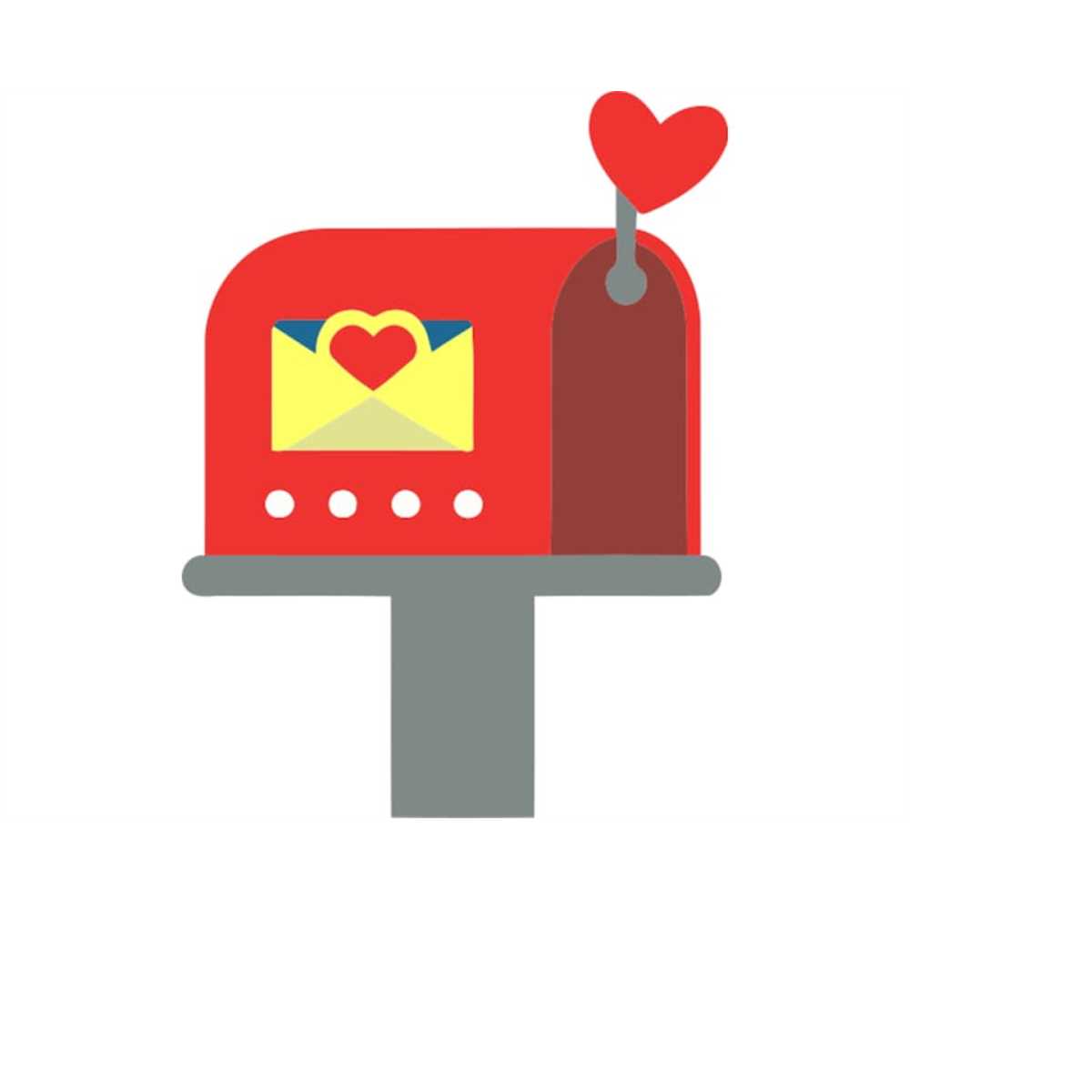 Sending Valentines Day Mail Cutting Clipart Clipart Svg Vect - Inspire ...