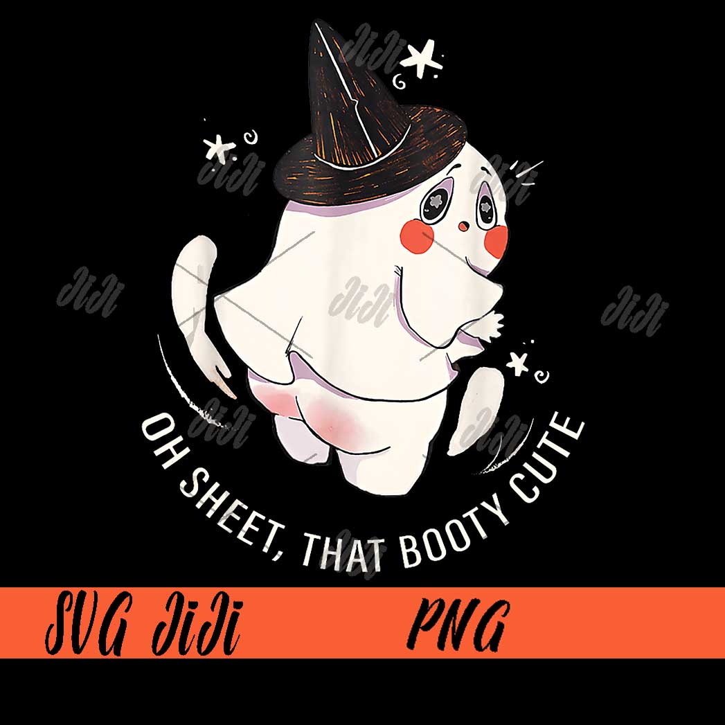 Cute Ghost Halloween PNG, Oh Sheet That Booty PNG, Halloween | Inspire ...