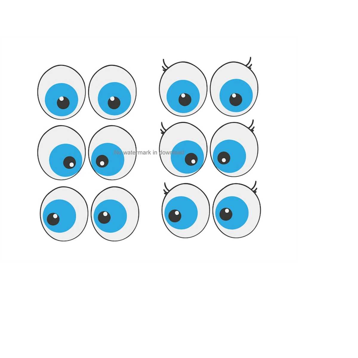 Eyes Clip Art, Eyes Cutting Cut File, Eyes Svg Cutting File, | Inspire ...