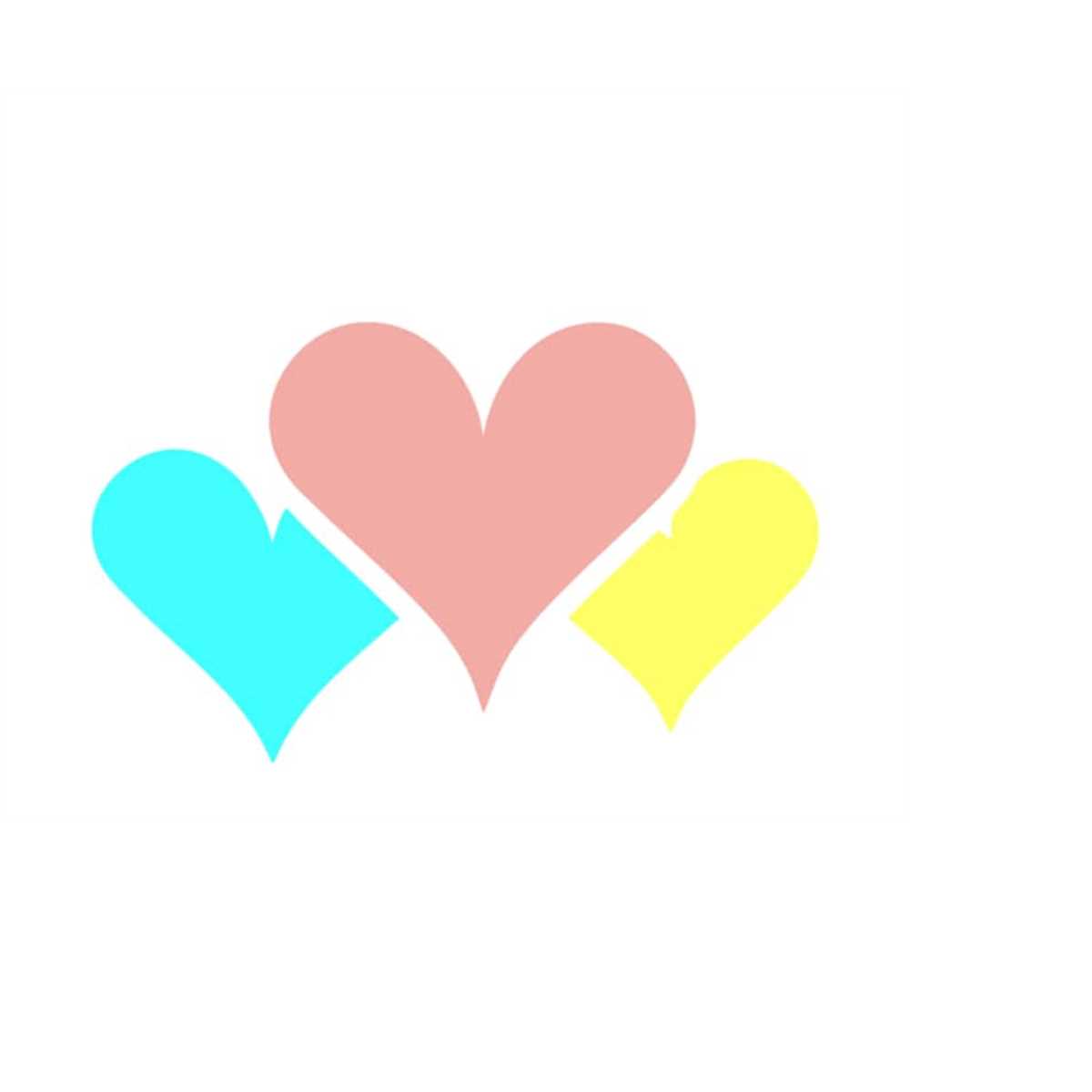 3 Hearts Svg Clipart, Hearts Printable Pdf Clip Art, Hearts | Inspire ...