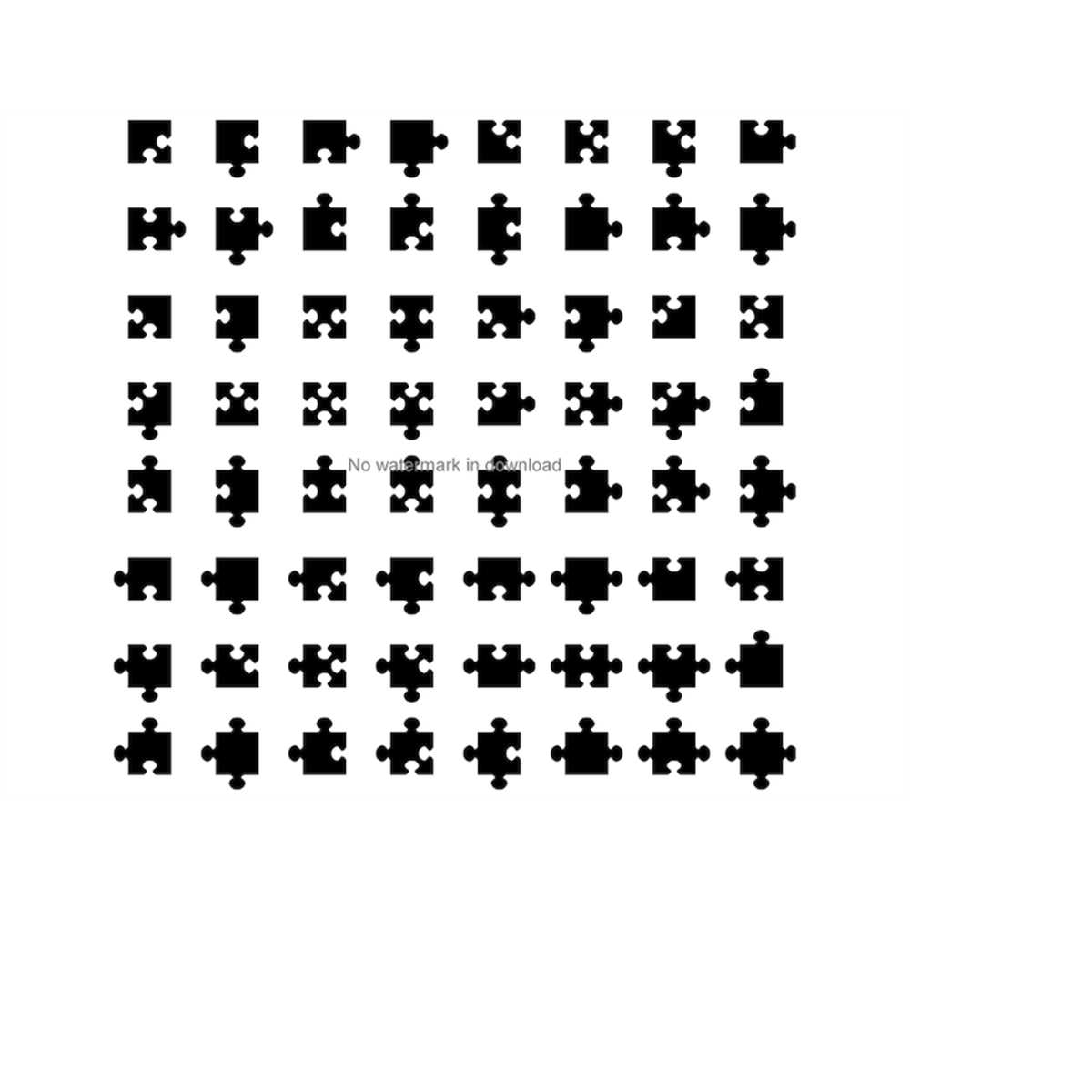 Puzzle Pieces Cutting Files, Puzzle Pieces Svg Dxf Png, Puzz - Inspire ...