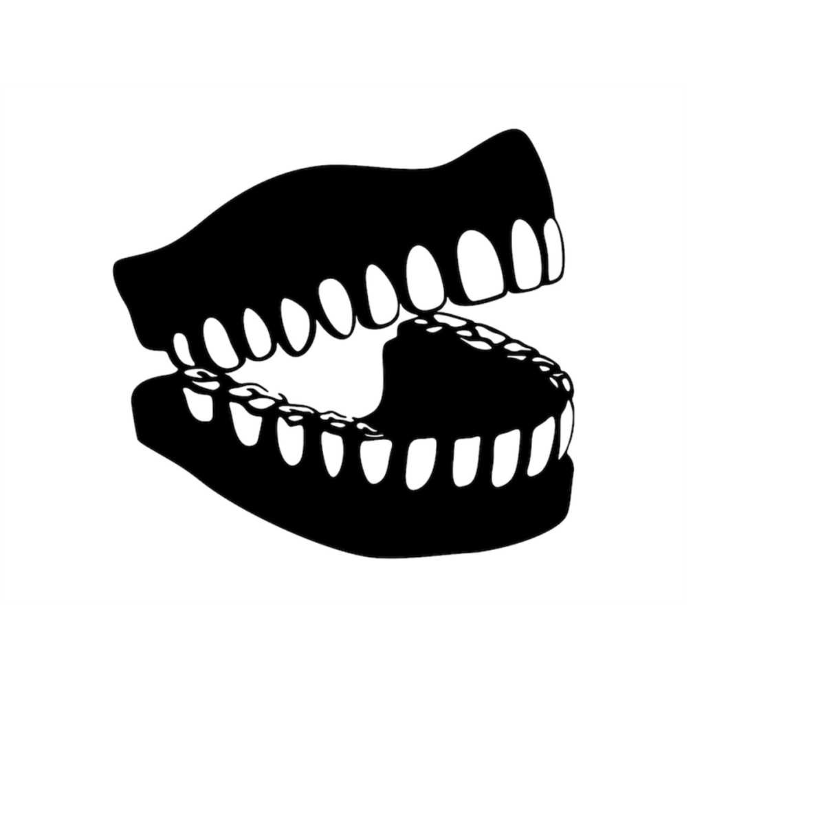 Teeth Svg Dentures False Teeth Cutting File Clipart Svg Dxf - Inspire ...