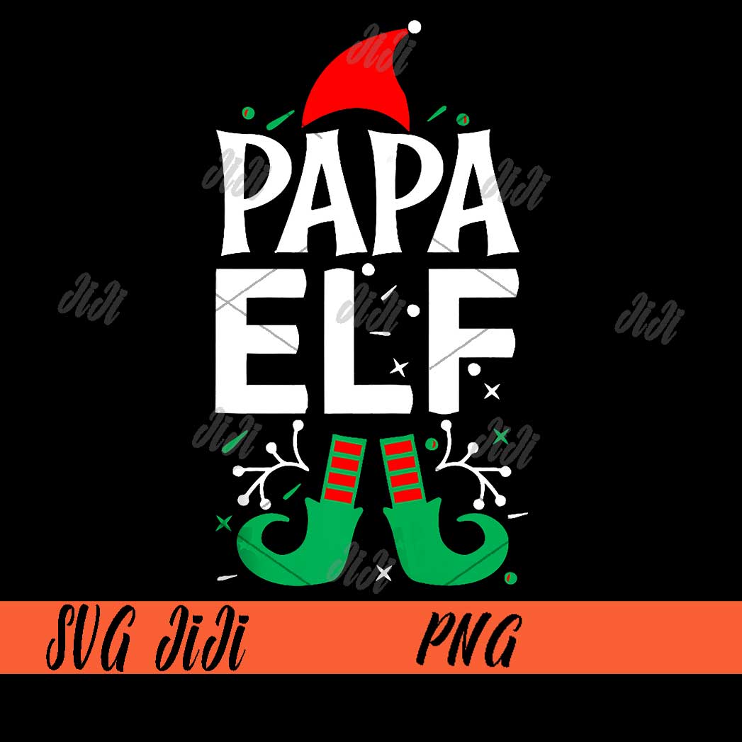 Papa Elf PNG, Cute Elf Hat and Boots Christmas Holiday PNG - Inspire Uplift