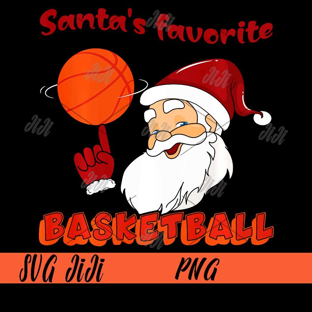 Santa's Favorite Basketball PNG, Player Christmas Basketball | Inspire ...