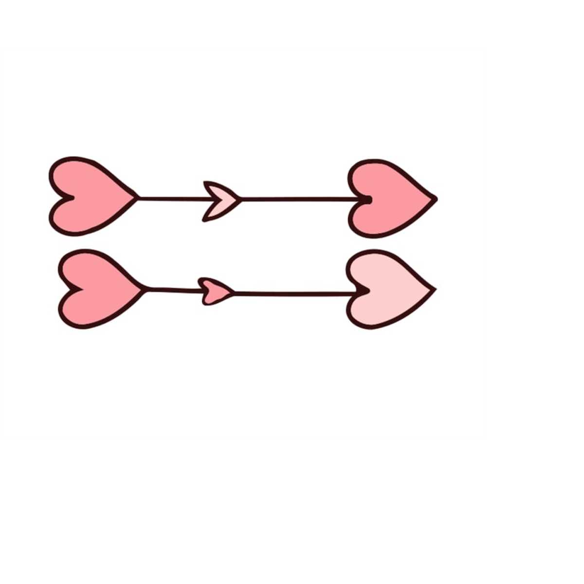Doodle Heart Arrows Cutting Image, Doodle Heart Arrows Svg D | Inspire ...