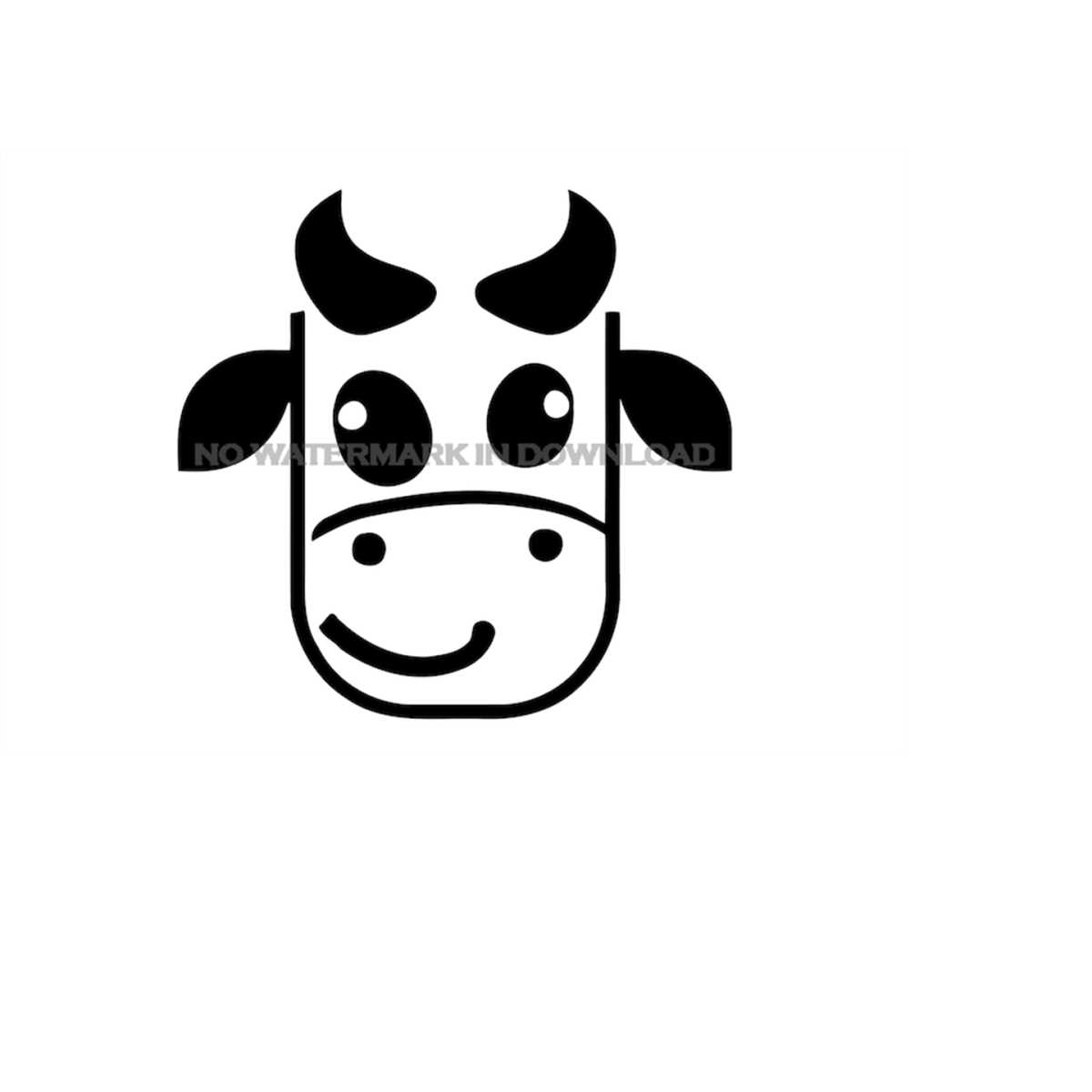 Cow Clipart Image Digital, Animal Vector, Cow Line Art, Farm - Inspire ...