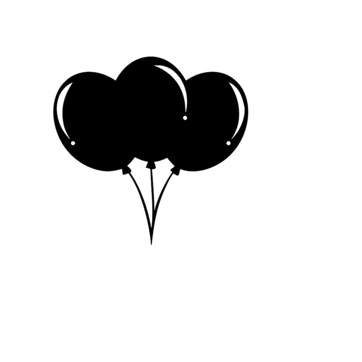 Balloons Svg Party Clipart Silhouette Cutting Balloon Bunch - Inspire ...