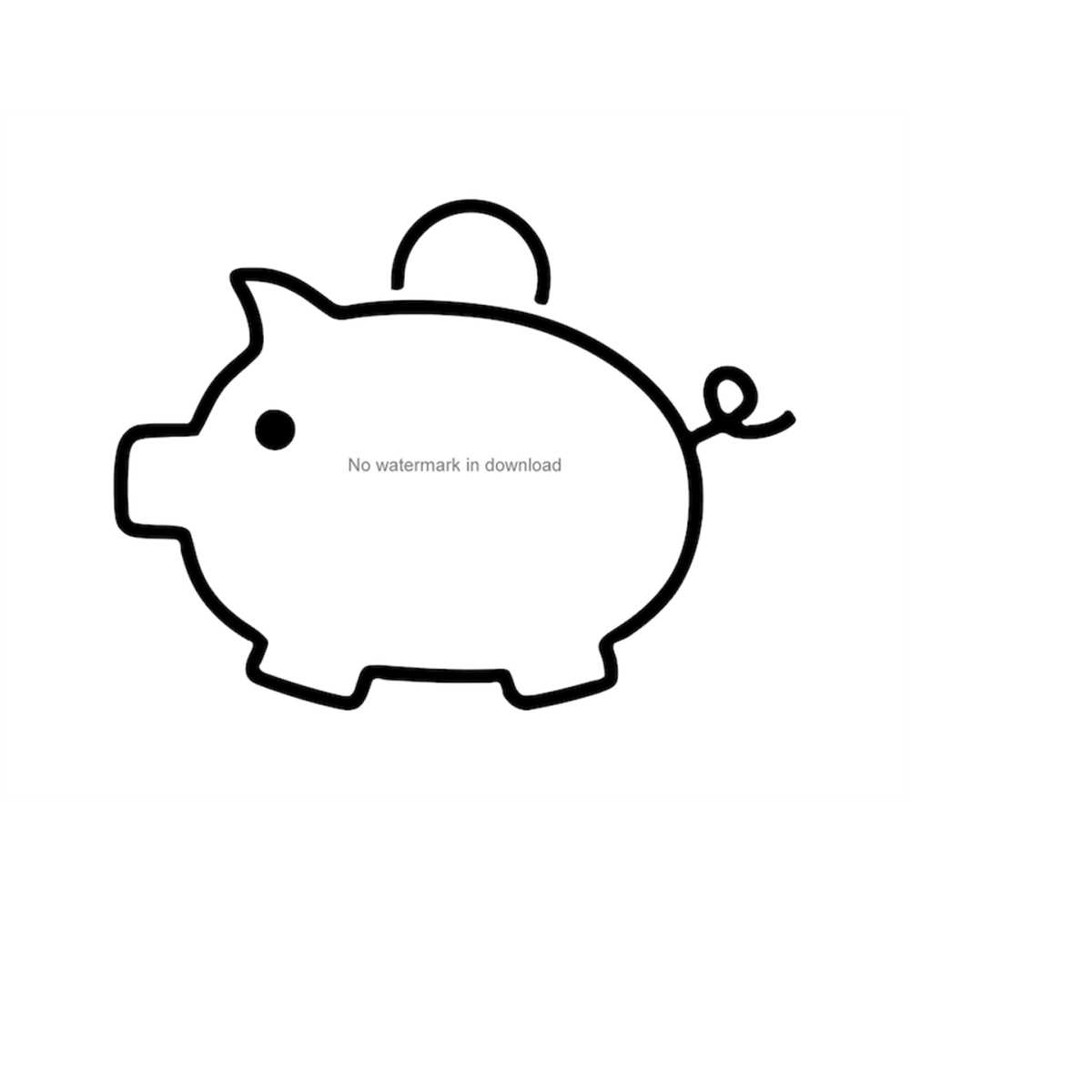 Piggy Bank, Piggy Bank Clipart, Money Clipart, Instant Downl - Inspire ...