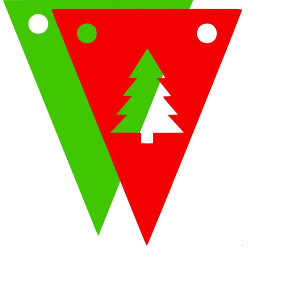 Christmas Bunting svg Banner Cutting File, Christmas Tree Pa - Inspire ...