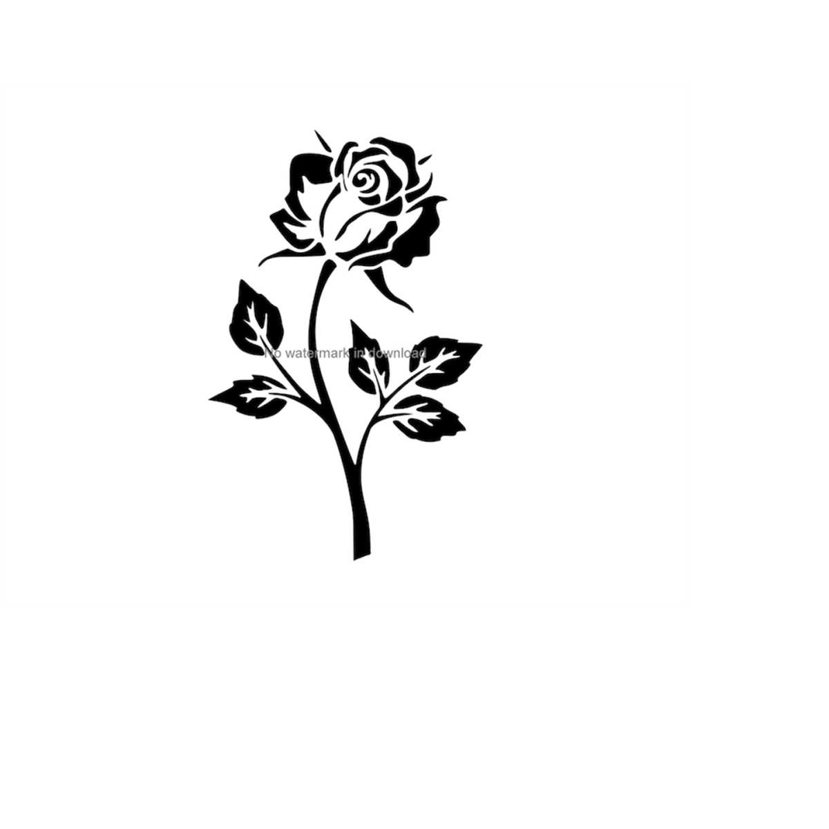 Rose Svg Png Dxf, Rose Printable Clipart, Rose Svg Cutting I - Inspire ...