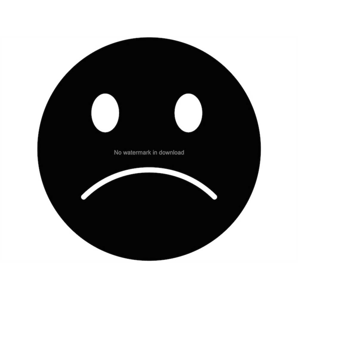 Sad Face Svg Files, Smiley Digital Cut File, Sad Smiley Clip - Inspire ...