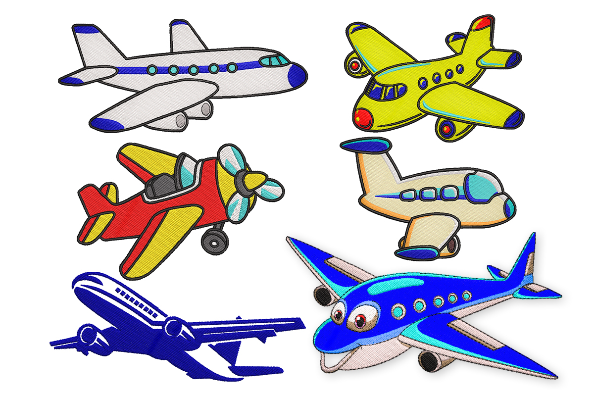 Plane embroidery designs . Airplane machine embroidery desig | Inspire ...