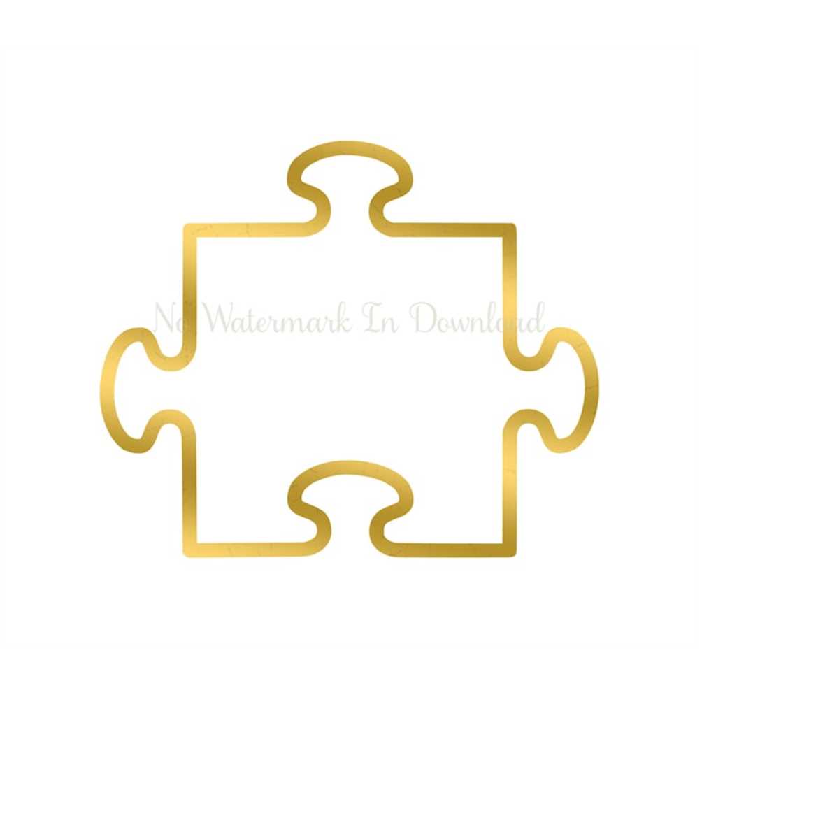 Puzzle Piece Gold Label Png, Puzzle Piece Faux Foil Psd Imag - Inspire ...