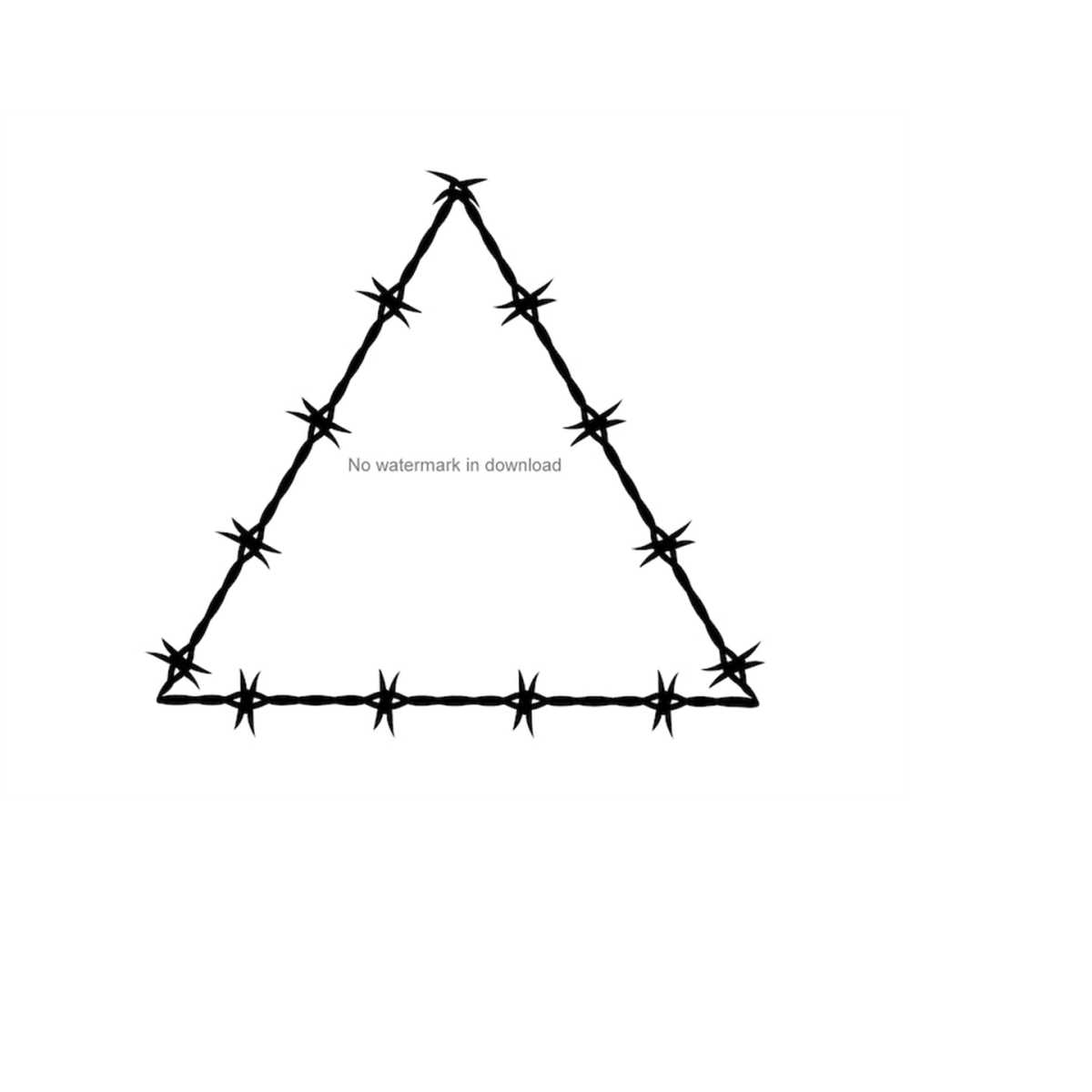 Barbed Wire Triangle Cut Files For Cutting, Barbed Wire Tria - Inspire ...