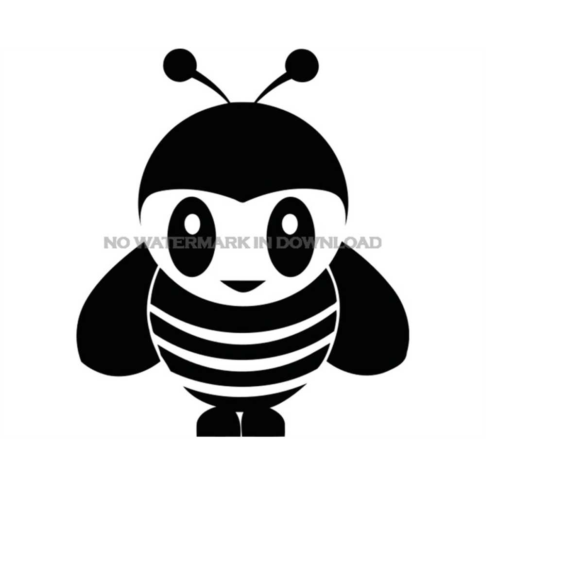 Cute Bumble Bee SVG DXF PNG WebP Pdf Commercial Use - Inspire Uplift