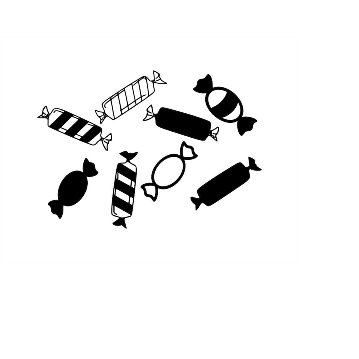 Candy Svg Wrapped Candy Svg Candy Clipart Candy Cut File Dxf - Inspire ...