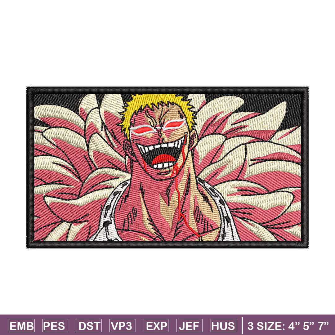 Doffy box embroidery design, One piece embroidery, Anime des | Inspire ...
