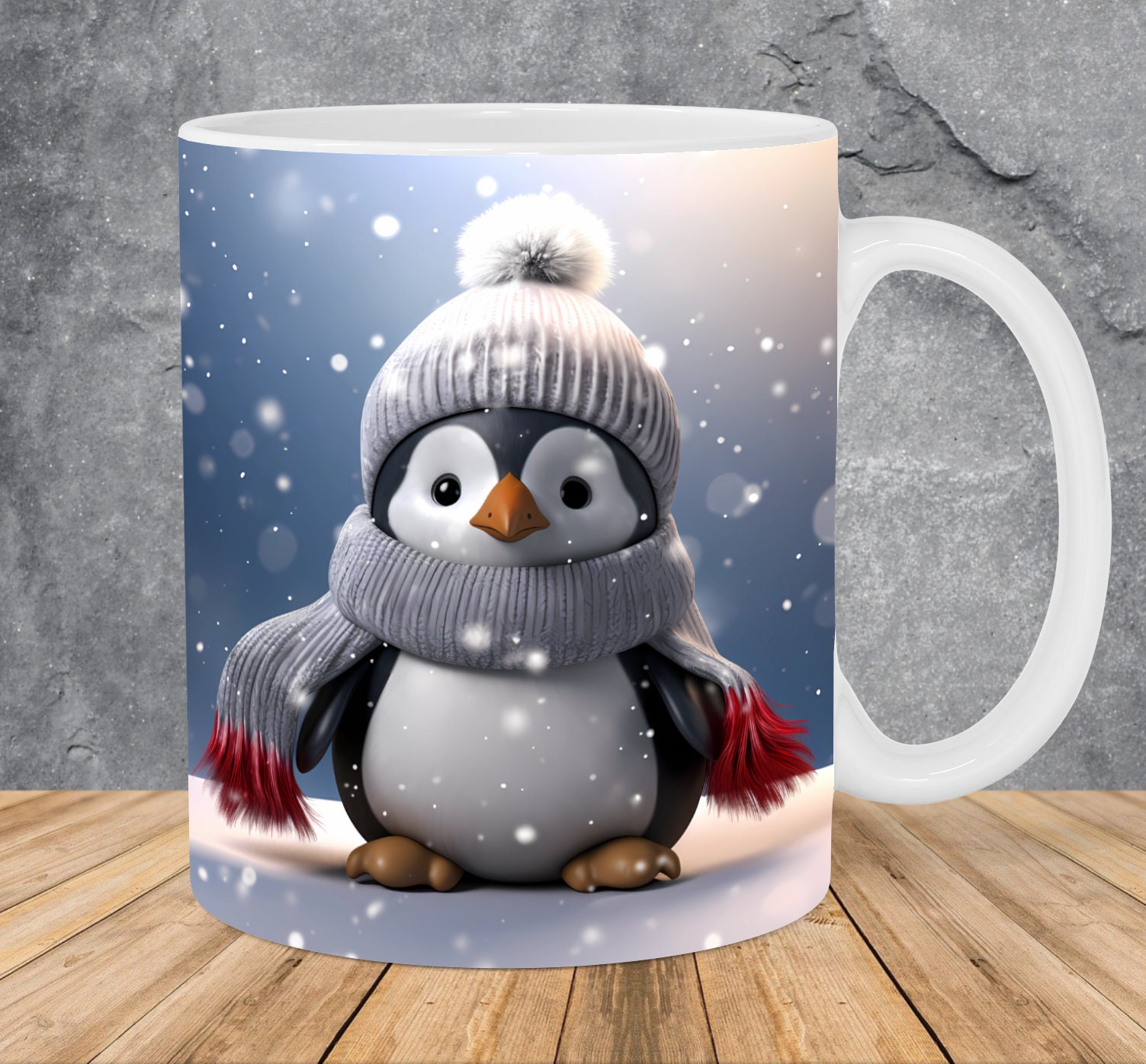 3D Winter Penguin Snow Mug | Inspire Uplift