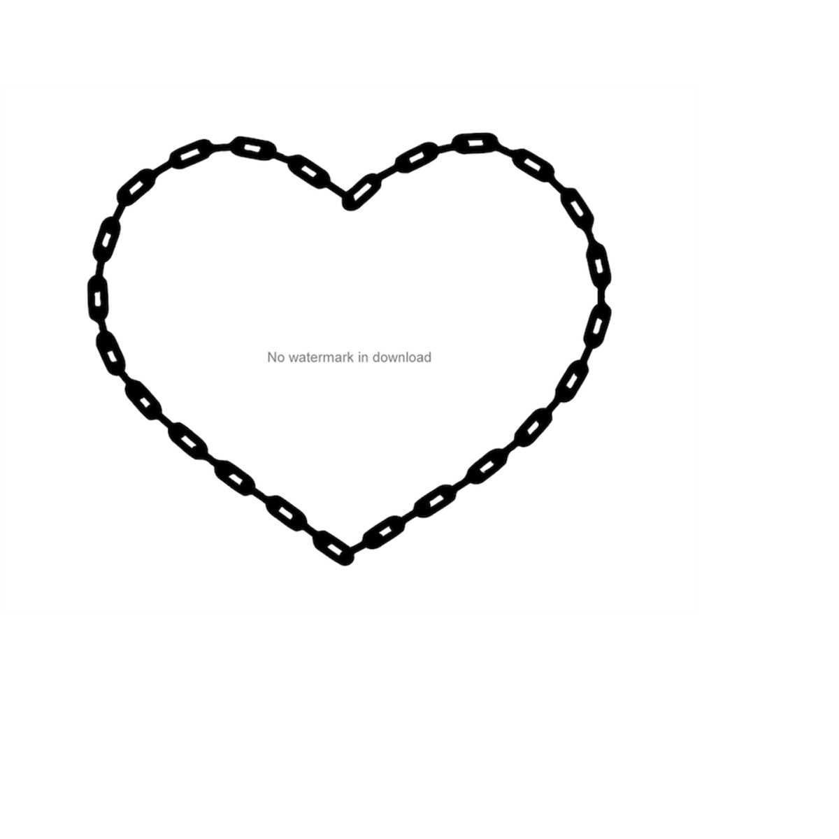 Chain Heart Svg Cut File, Chain Heart Digital Clip Art, Chai | Inspire ...