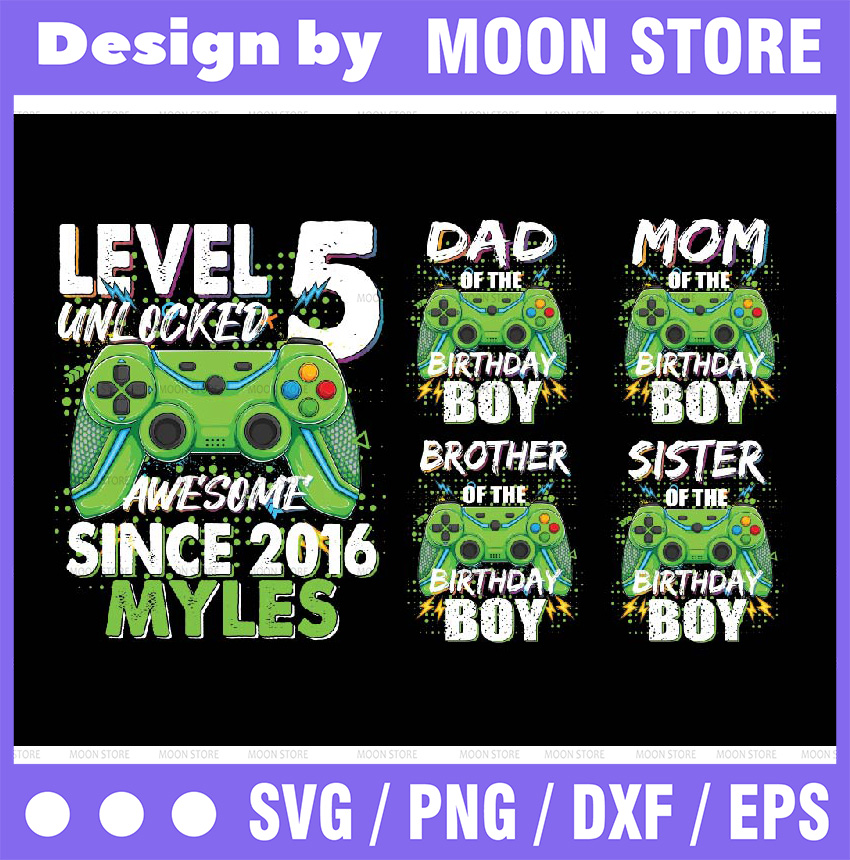 Personalized Name and Age Gamer Birthday Level Unlocked Png, | Inspire ...