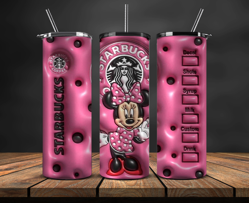 3D Cartoon Tumbler, Cartoon Princess, Stitch Starbucks 20oz | Inspire ...