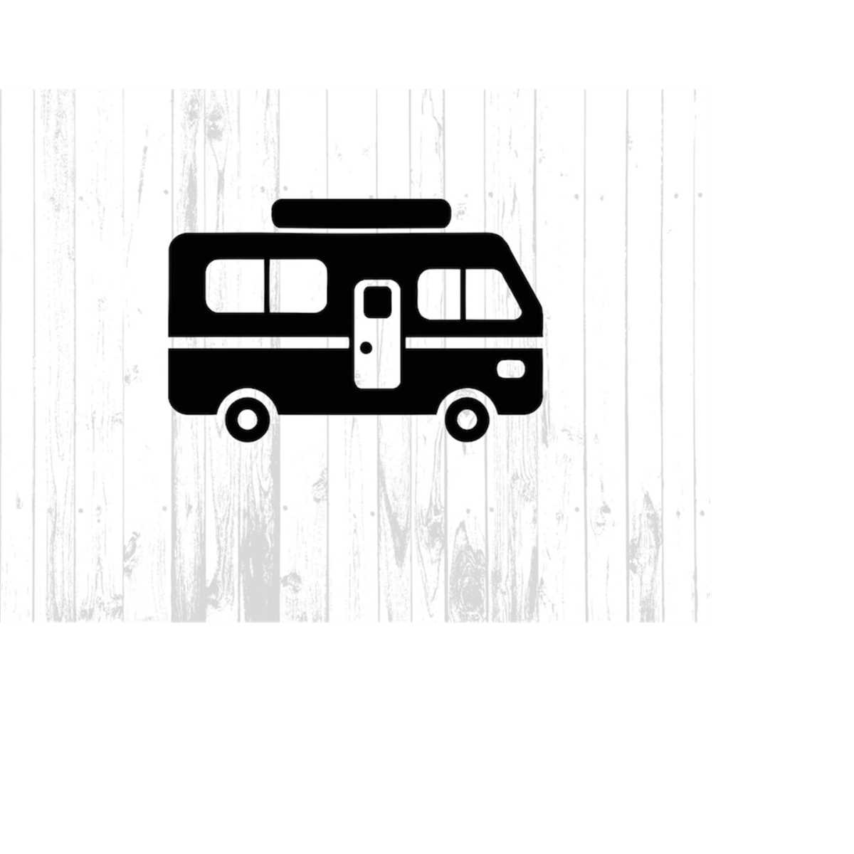 Travel Camper Clipart Image Digital File, Camper Van Clip Ar - Inspire ...