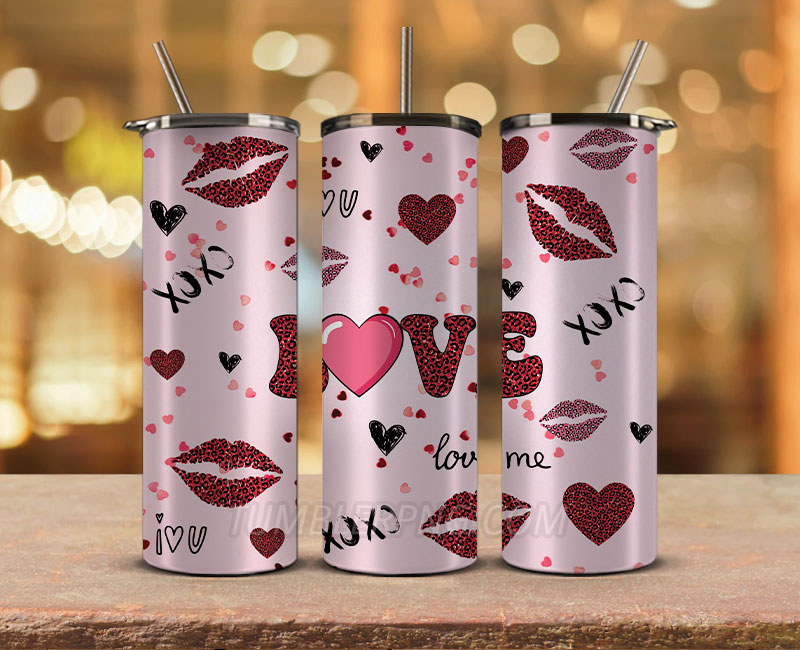 Valentine Tumbler PNG, Valentines Tumbler Wrap, Valentine Gi | Inspire ...