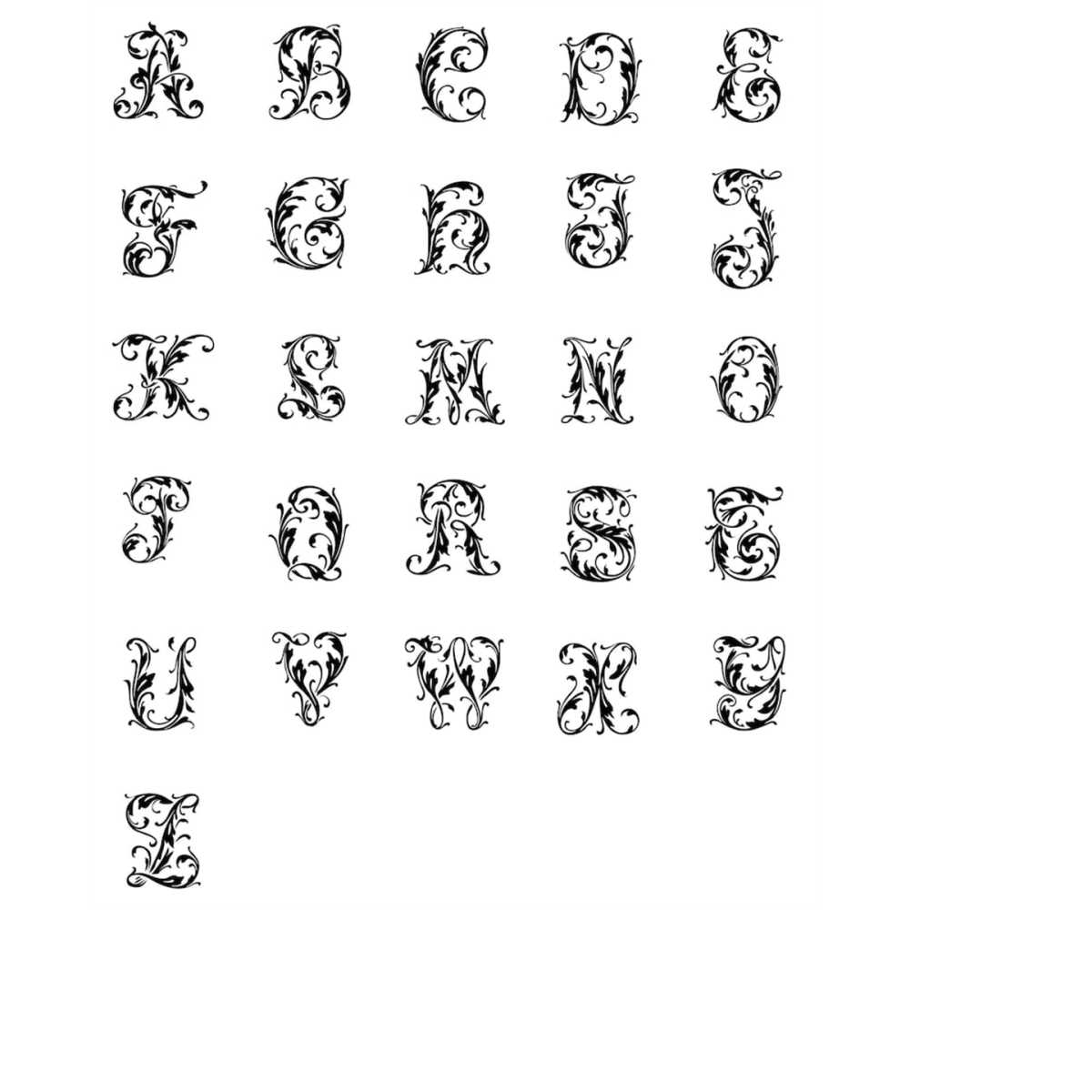 Scroll Monogram Svg Clip Art, Scroll Monogram Cut Files, Scr | Inspire ...