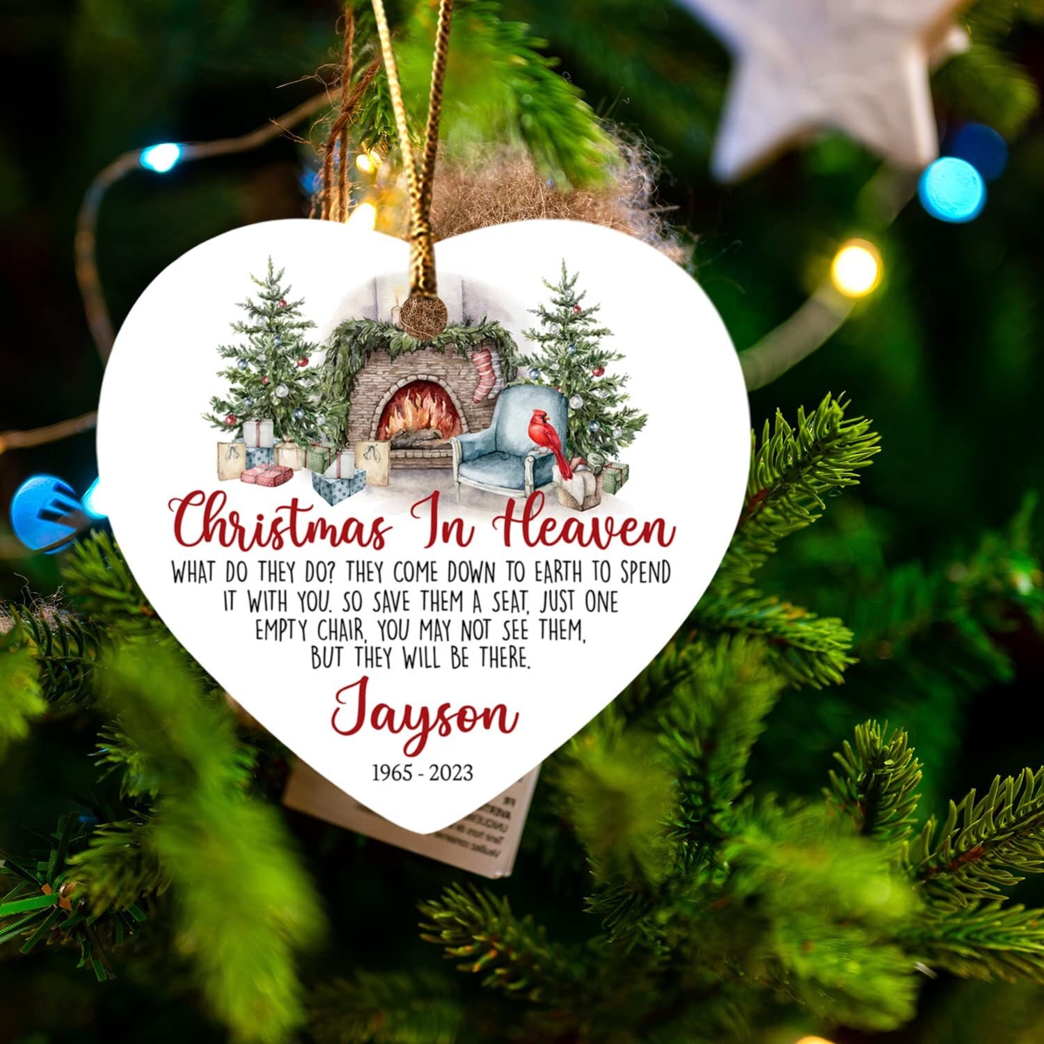 Christmas in Heaven Red Cardinal Ornament | Inspire Uplift