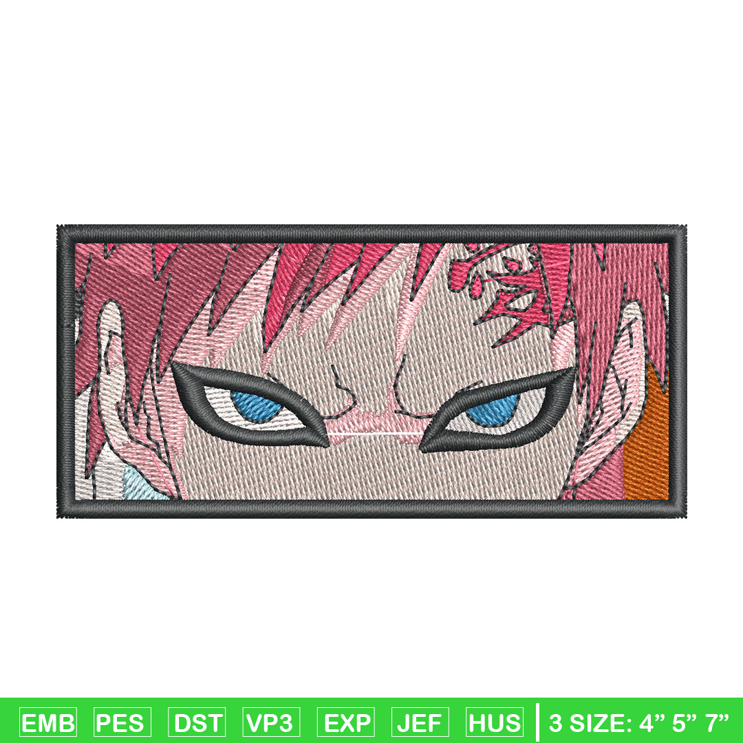 Gaara eyes embroidery design, Naruto embroidery, Anime desig | Inspire ...