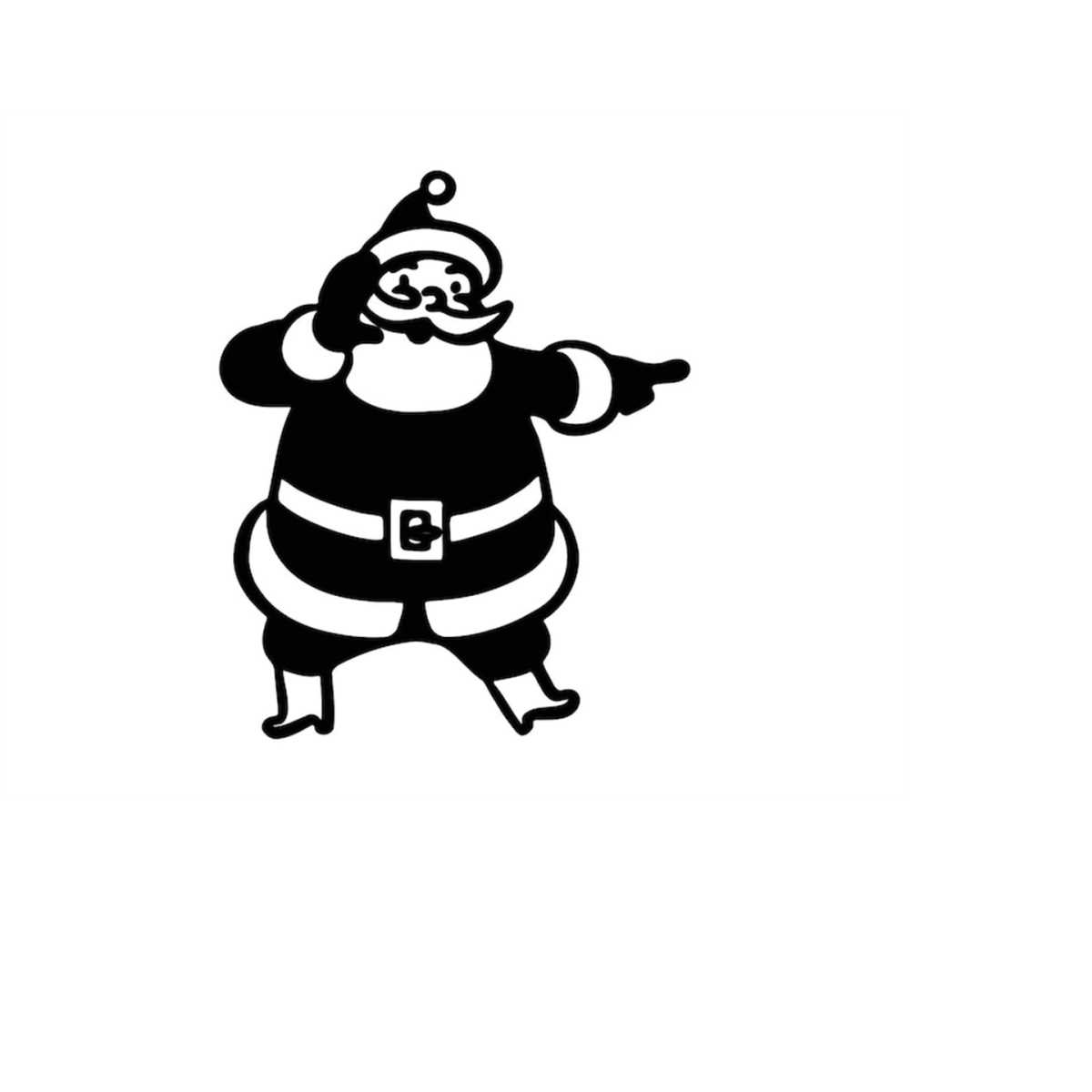 Santa Svg Santa Clause Svg Silhouette Christmas Holiday Svg - Inspire ...