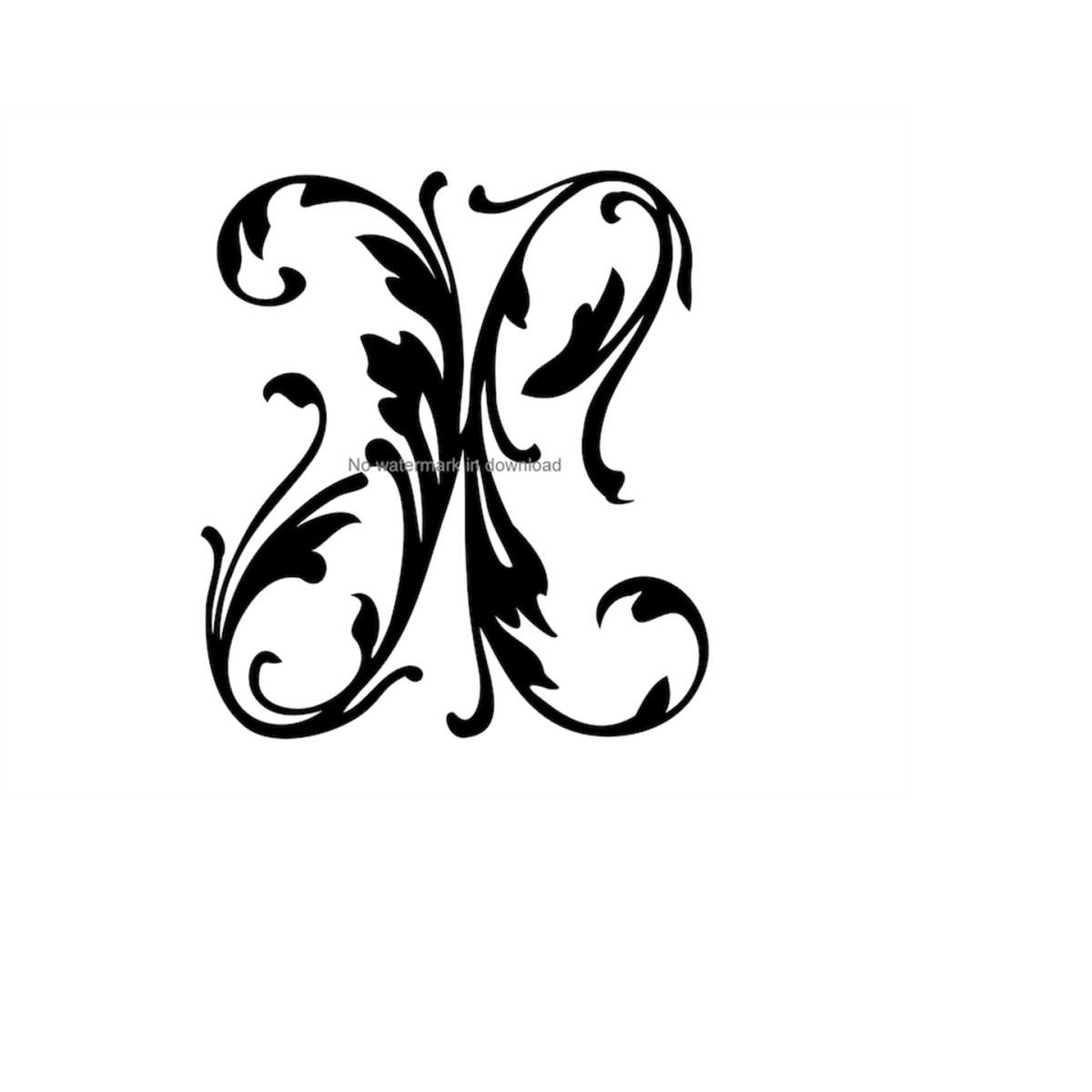 X Monogram File, Script Font Svg, Vine Letter X Svg, X Monog - Inspire ...