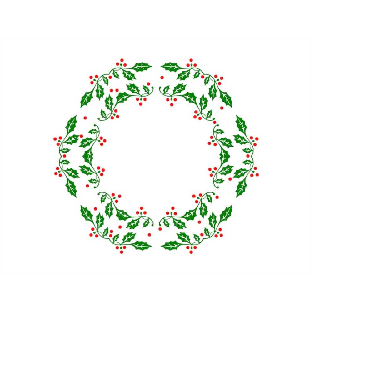 christmas holly wreath clipart - Inspire Uplift