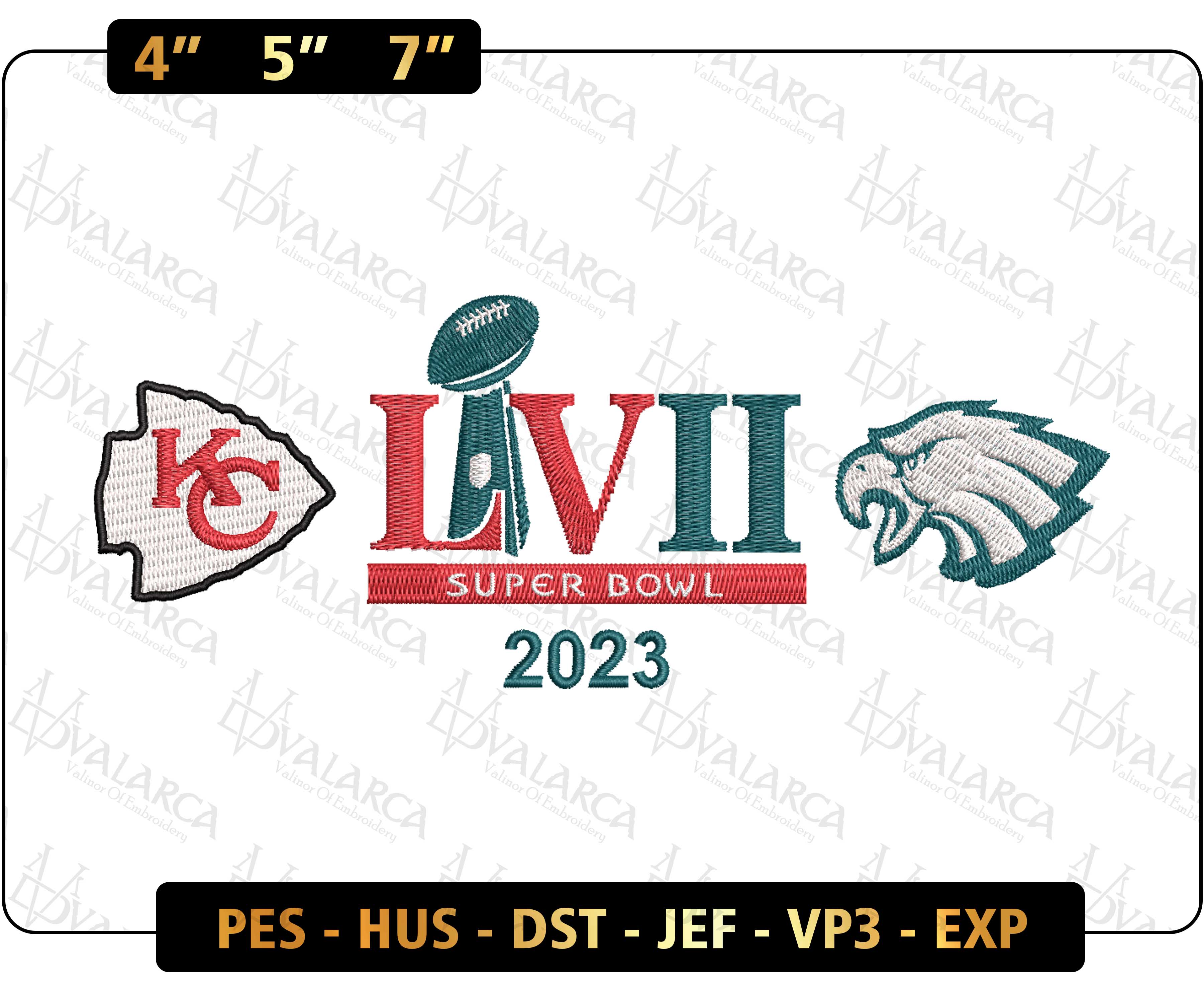 NFL Super Bowl LVII Embroidery Design, NFL Football Logo Emb - Inspire ...