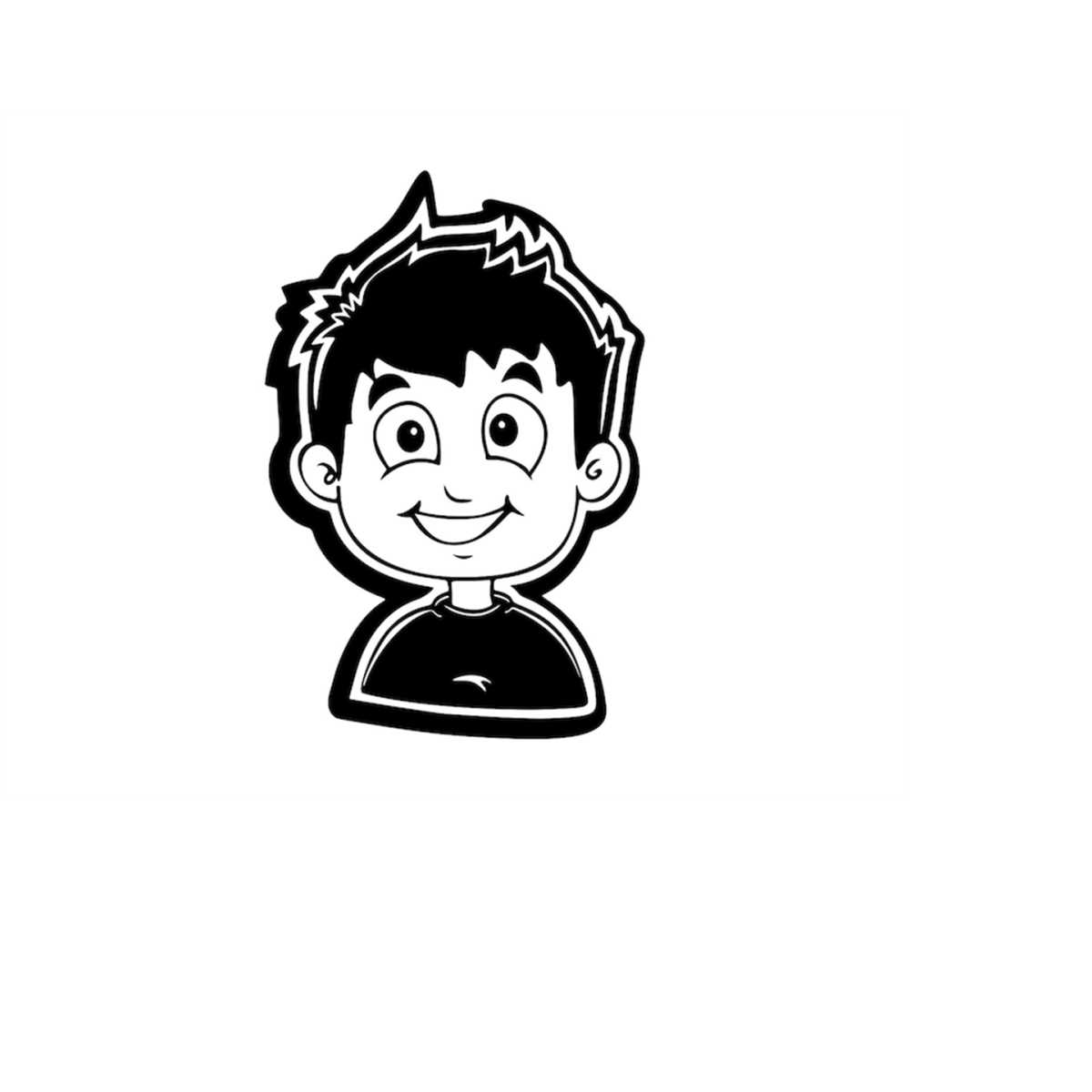 Boy Svg Cartoon Boy Svg Comic Boy Silhouette Cutting File Cl - Inspire ...