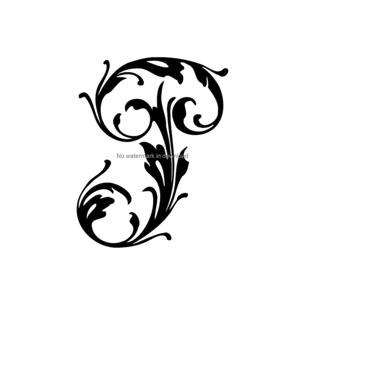 Vine Letter P Svg, Script Font Svg, P Monogram File, P Curly - Inspire ...