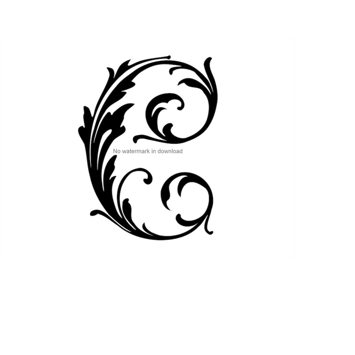 C Monogram Svg, Single Letter C Svg, C Svg Font Cutting, C - Inspire Uplift