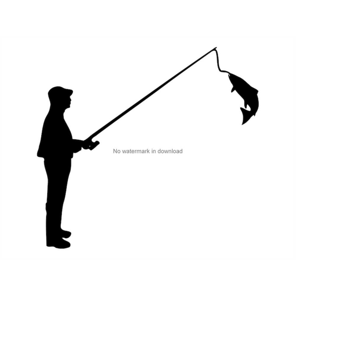 Fishing Svg Cutting Clipart, Fishing Svg Files, Fishing Silh - Inspire ...