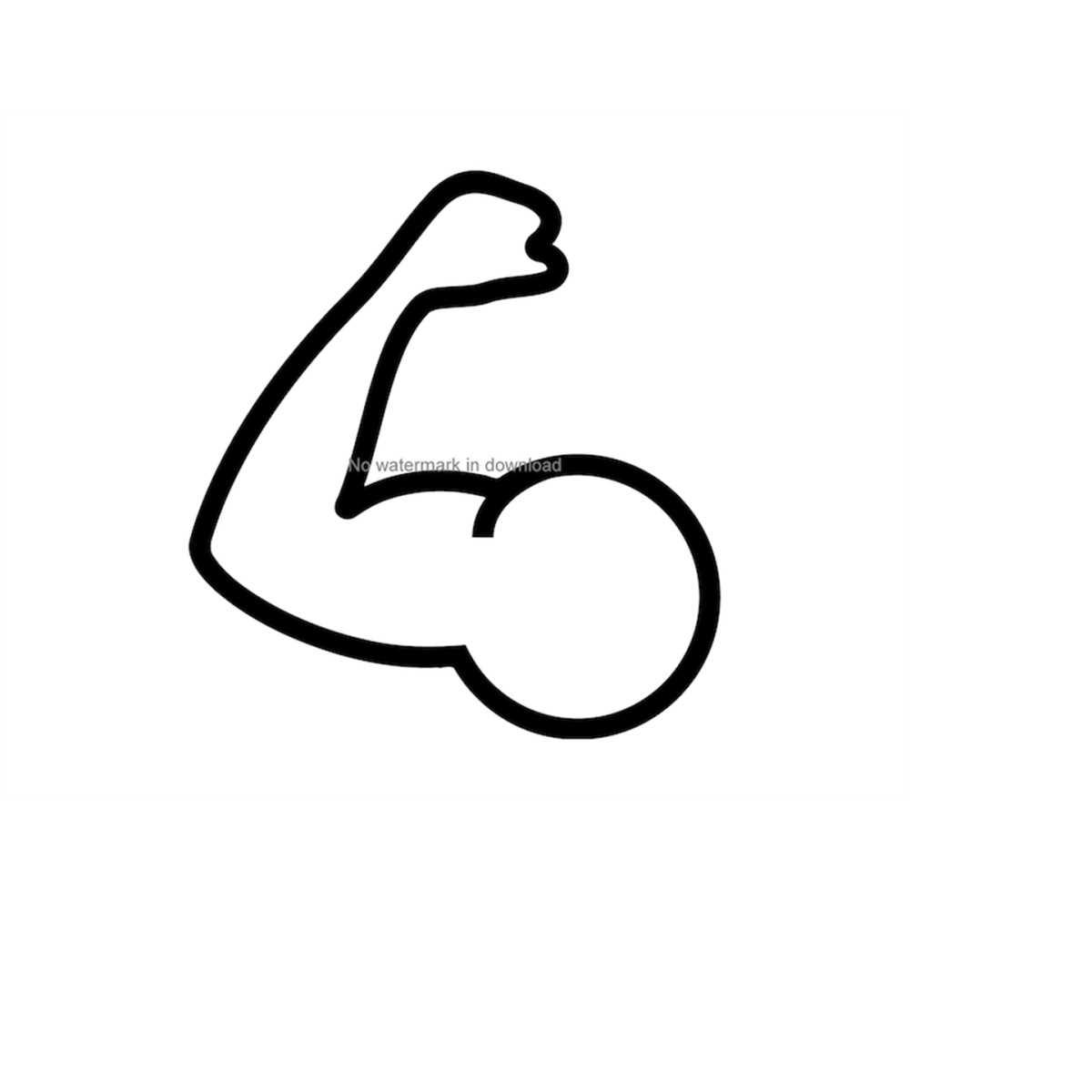 Arm Muscle Svg Download, Arm Muscle Dxf Cutting File, Arm Mu - Inspire ...